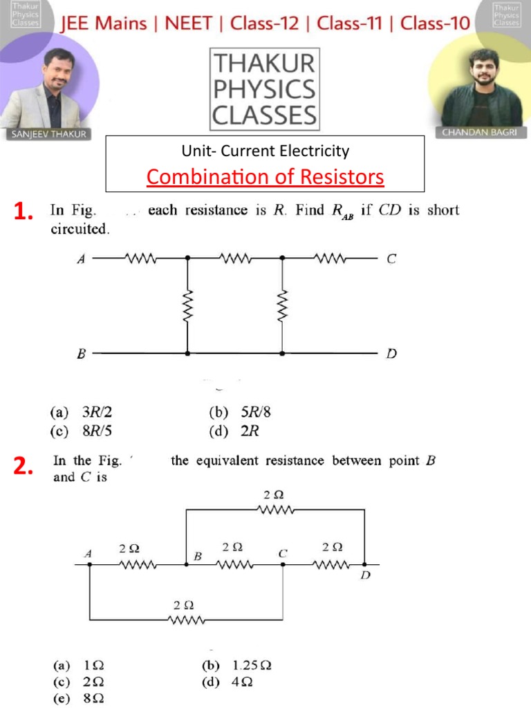Resistor Combinations in Current Electricity | PDF | Technology ...