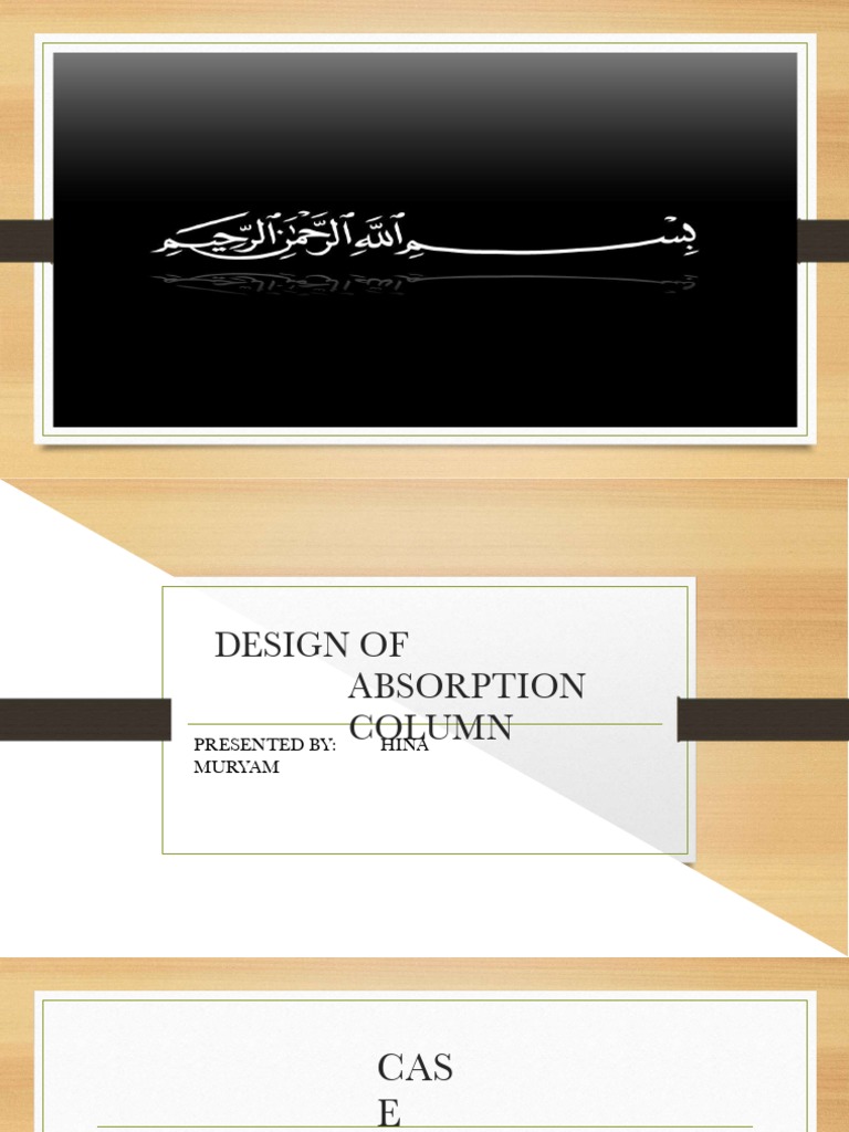 Design of Absorption Column | PDF | Materials Science | Chemical ...