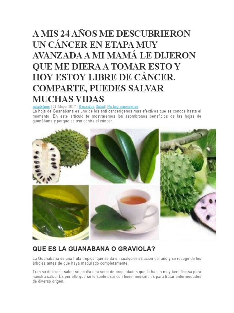 La Guanabana Y Sus Propiedades