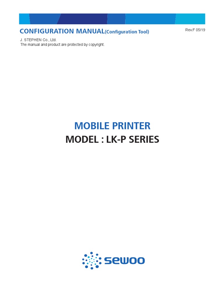 CONFIGURATION MANUAL (LK-P Series - SEWOO) ENG REV.F 0519 | PDF | Wi Fi | Bluetooth