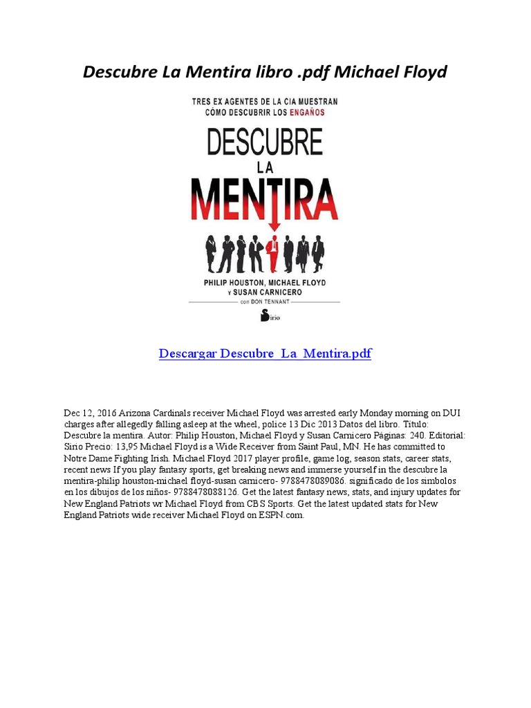 Descubre La Mentira Libro .PDF Michael Floyd | PDF | Politics | Mystery ...
