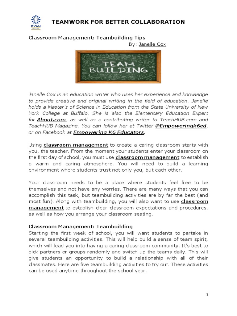 Teamwork For Better Collaboration Additional Reading Material PDF | PDF ...