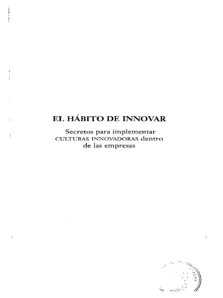 Libro El Hábito de Innovar PDF | PDF