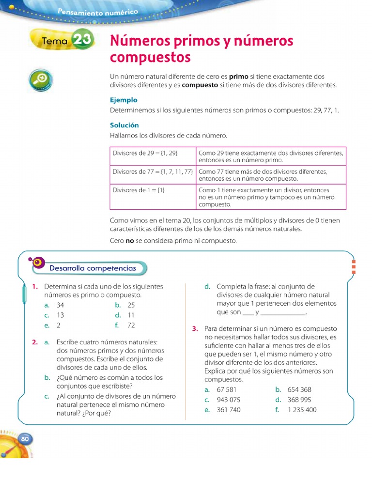 Números Primos y Compuestos | PDF