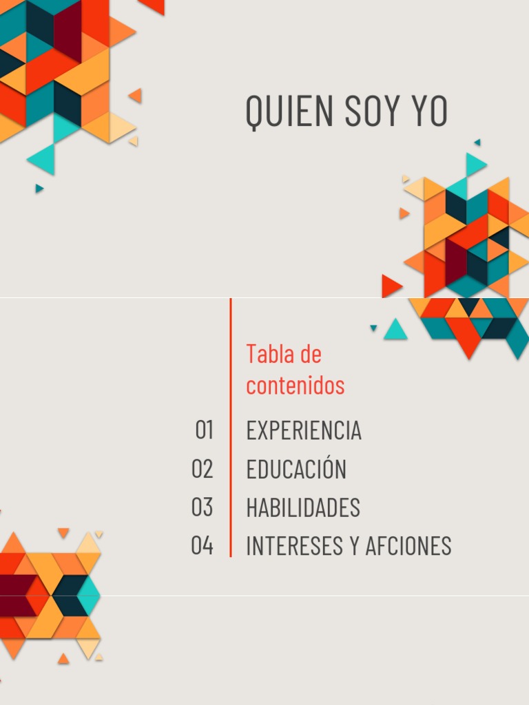 Modelo Quien Soy Yo PDF | PDF