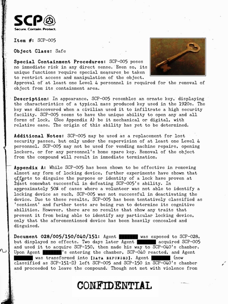 SCP-005 PDFB | PDF | Cognitive Science | Cognition