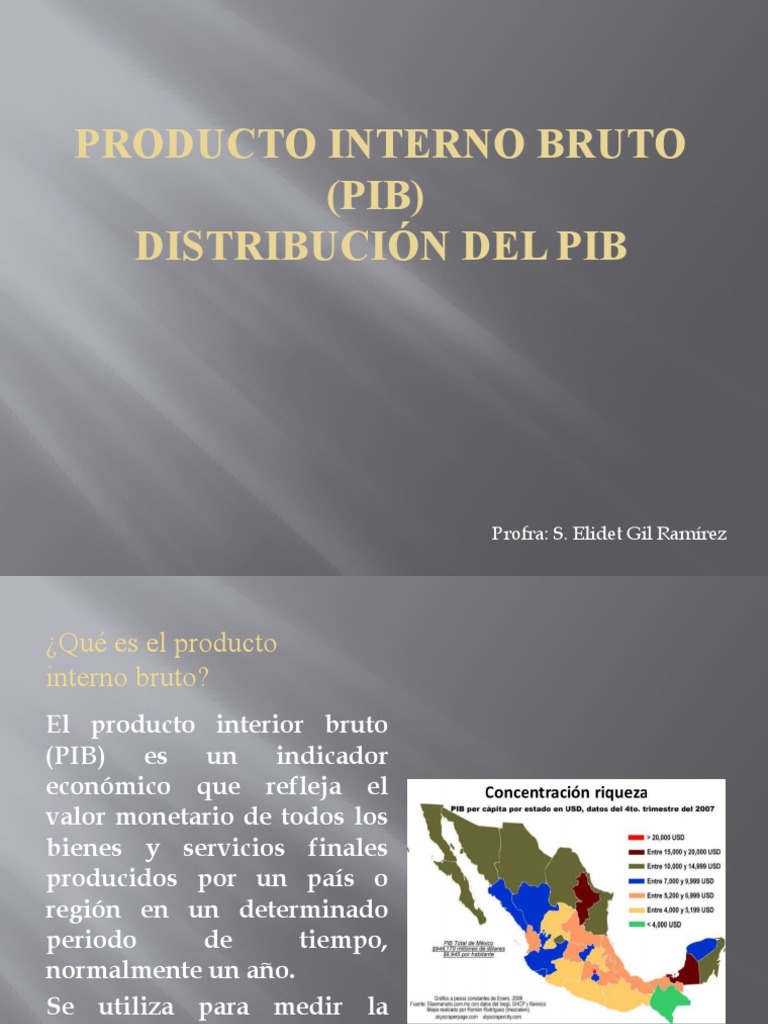 Producto Interno Bruto (PIB) | PDF | Producto Interno Bruto | Ciencias ...