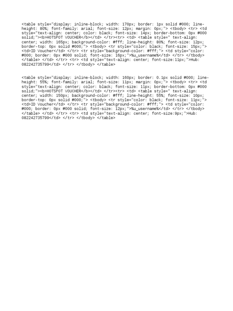 HTML Template Voucher | PDF