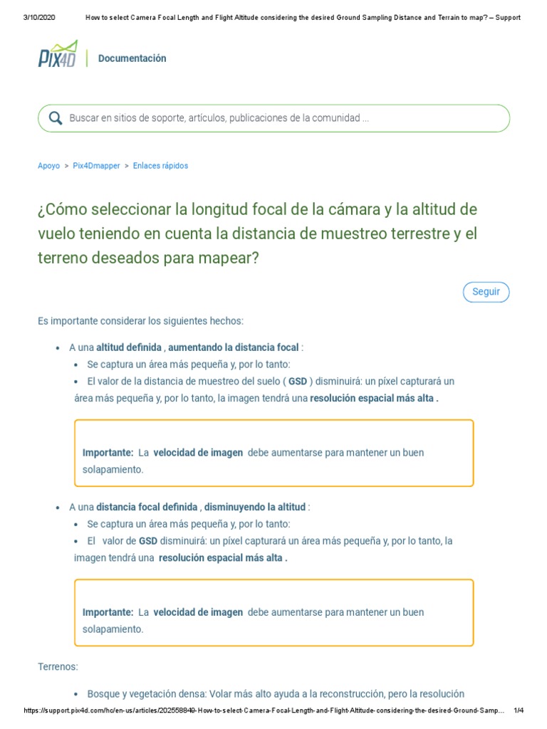 How To Select Camera Focal Length and Flight Altitude Considering The ...