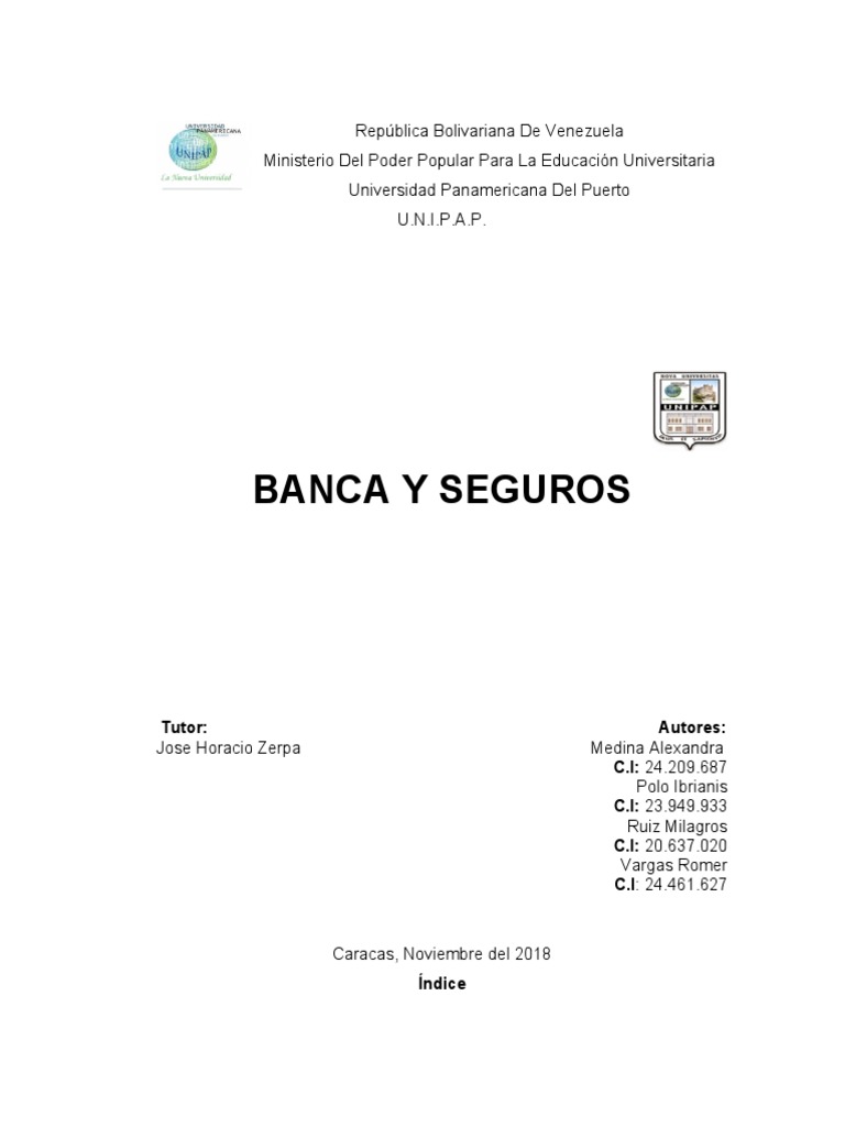 Banca y Seguro Trabaj III | PDF | Bancos | Reaseguro