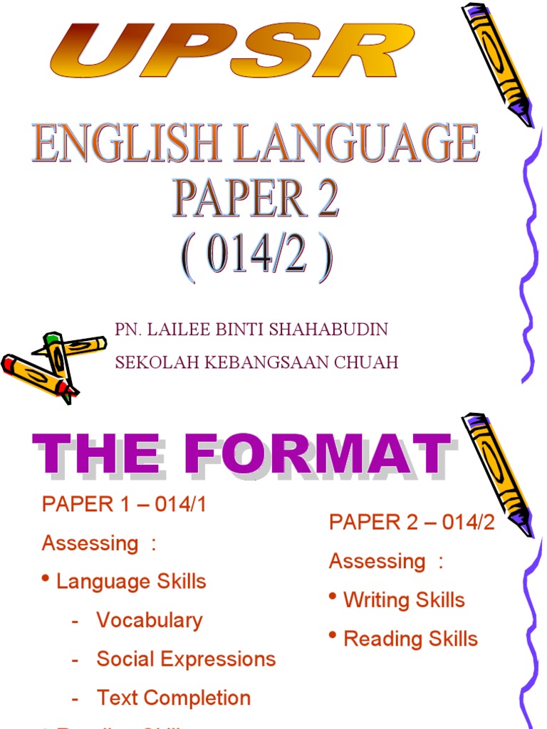 Upsr Paper 2 | PDF | Sentence (Linguistics) | Question