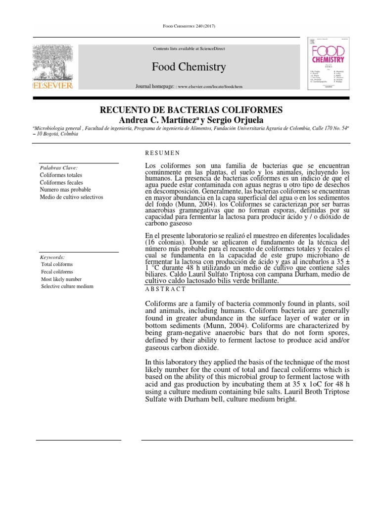 Coliformes PDF | PDF | Microbiología | Las bacterias