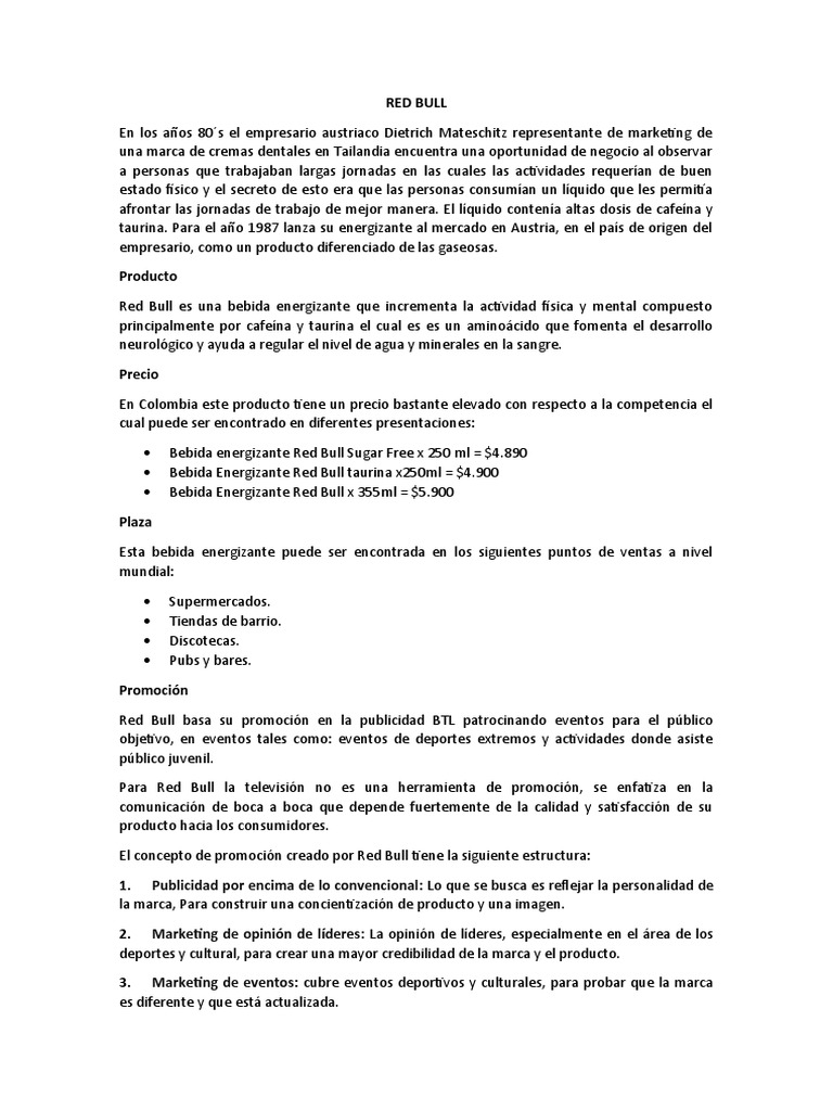 Red Bull | PDF | Marketing | Marca