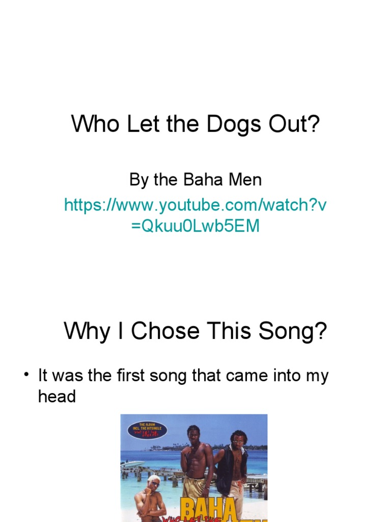 Who Let the Dogs Out song facts and meaning | PDF