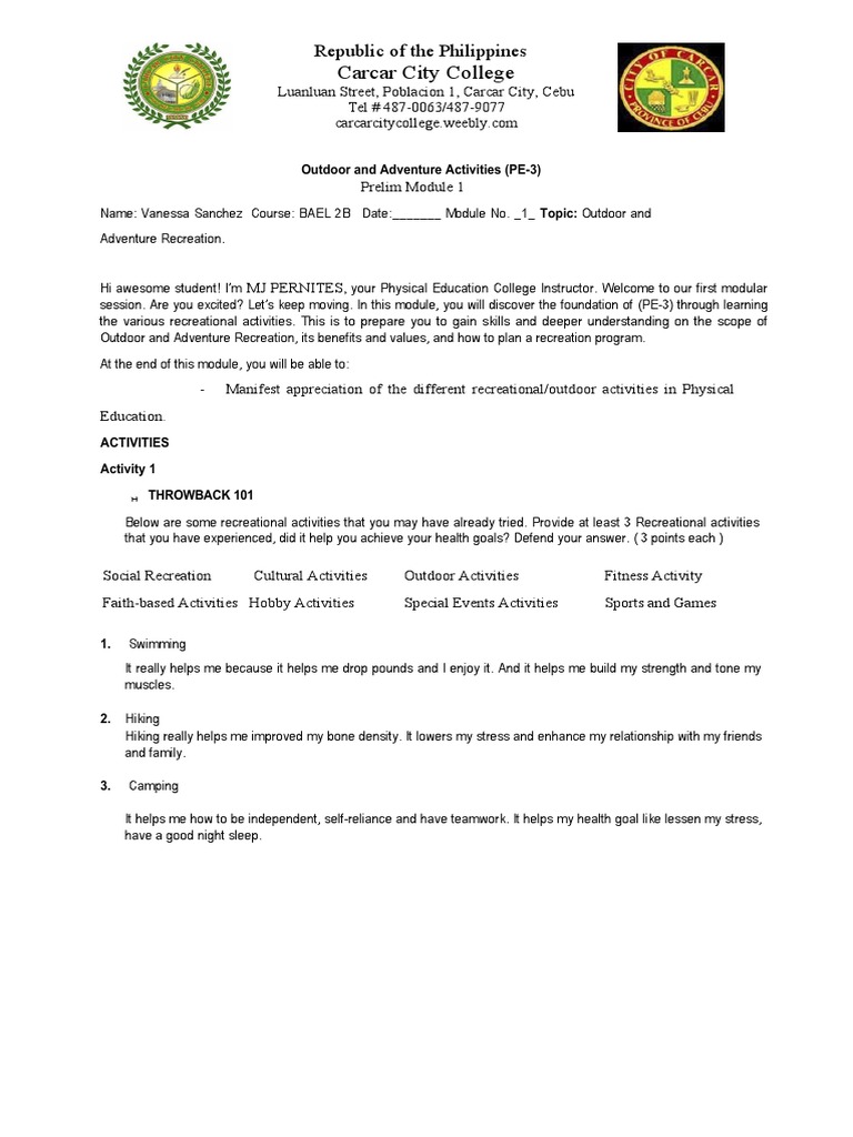 Exploring the Foundations of Outdoor and Adventure Recreation: An ...