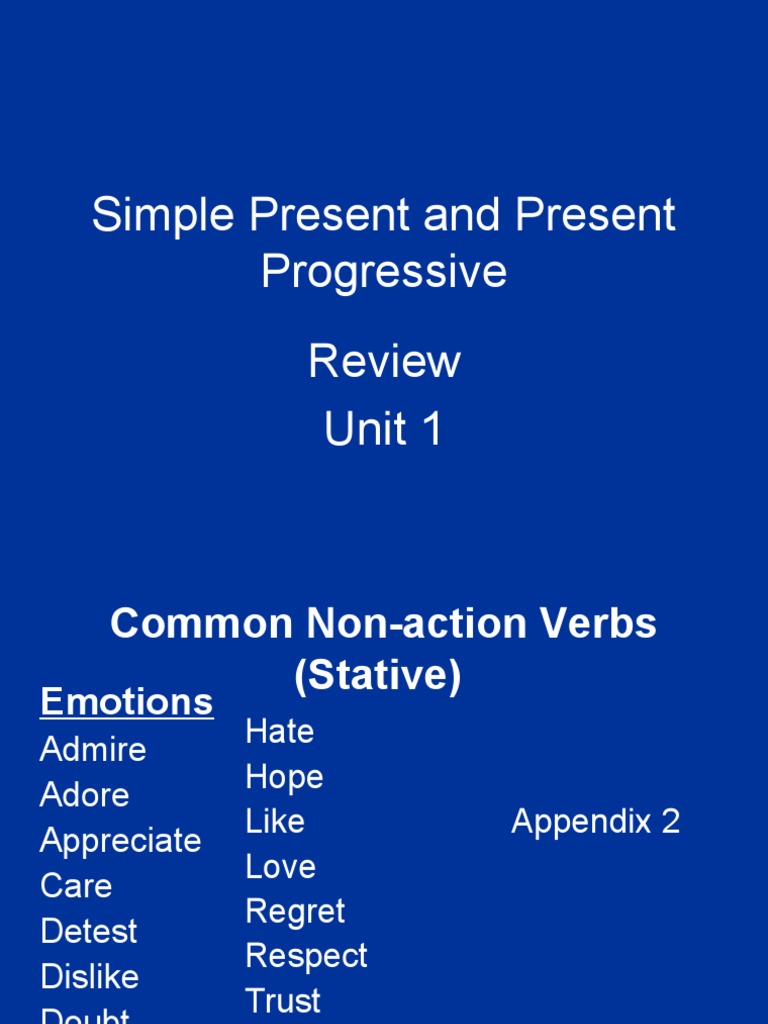 Non-Action Verbs Overview and Examples | PDF | Perception | Hope