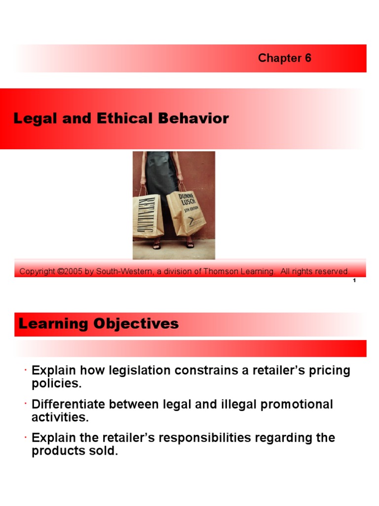 Legal and Ethical Behavior | PDF | Federal Trade Commission | American ...