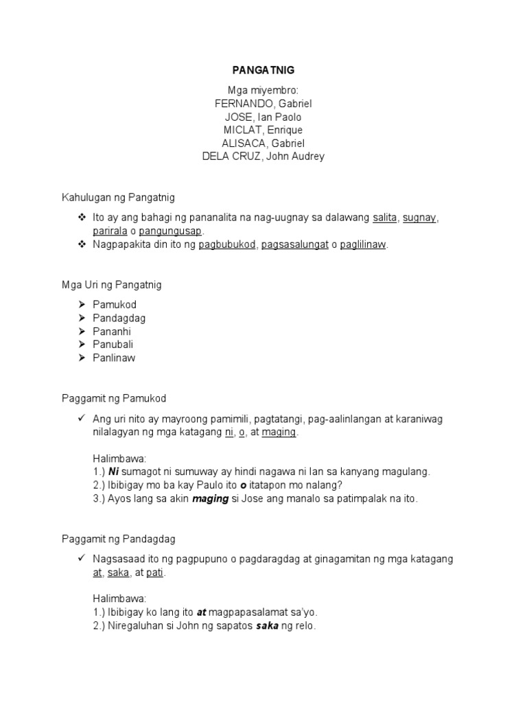 PANGATNIG | PDF