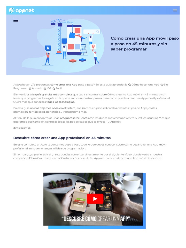 Crea tu App Móvil Gratis en 45 Minutos | PDF