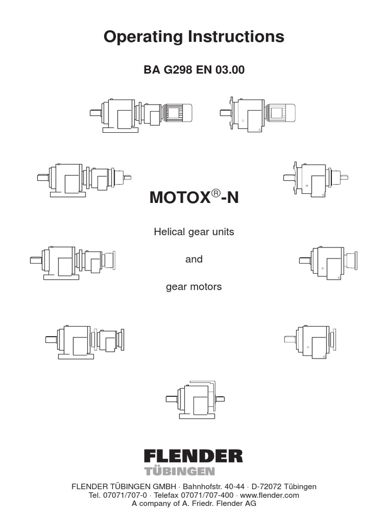 Flender Manual General | PDF | Bearing (Mechanical) | Gear