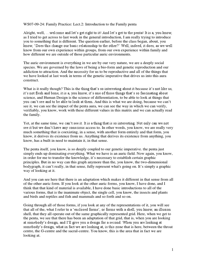 FamilyPr Lect2 | PDF | Senses | Information