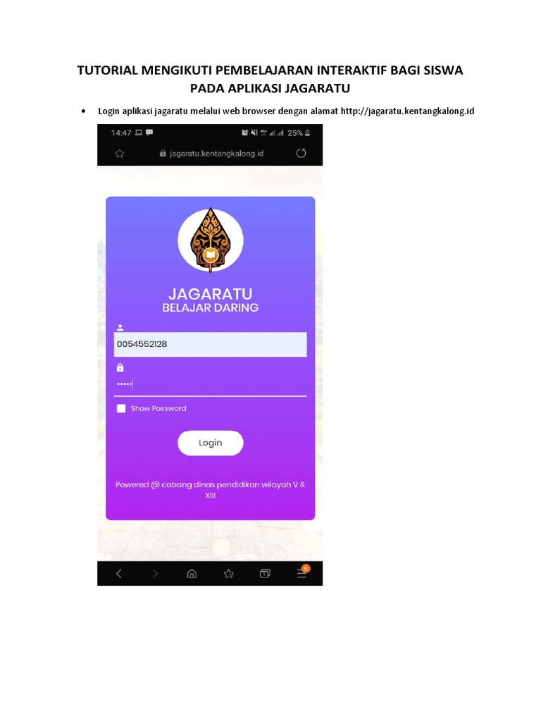 Tutorial Pembelajaran Interaktif Jagaratu | PDF