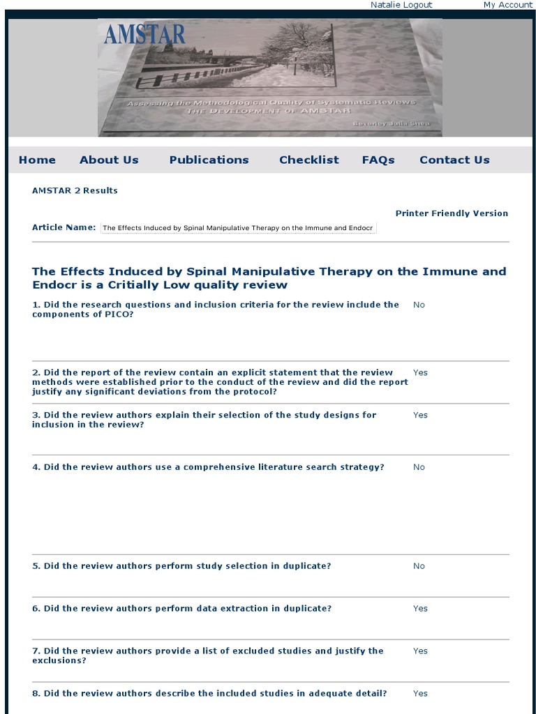 Amstar | PDF | Randomized Controlled Trial | Meta Analysis