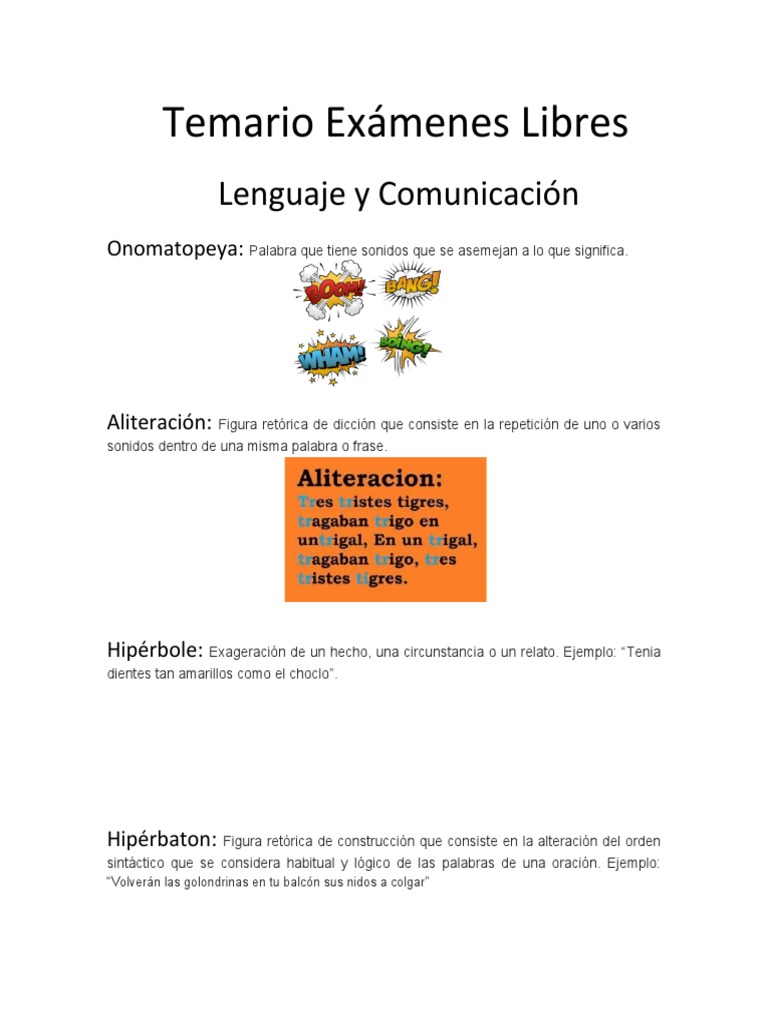 Temario para Exámenes Libres | PDF