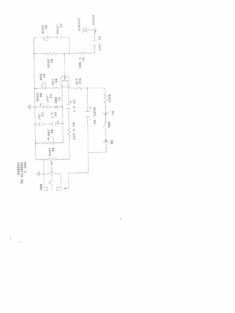 Ovation FET-3 Pre-Amp Schematic | PDF