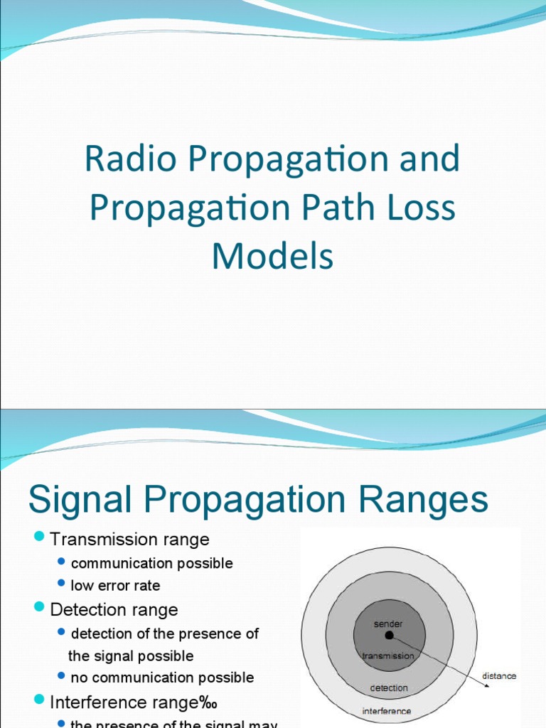 Radio Propagation and Propagation Path Loss Models | PDF | Radio Propagation | Electromagnetic ...