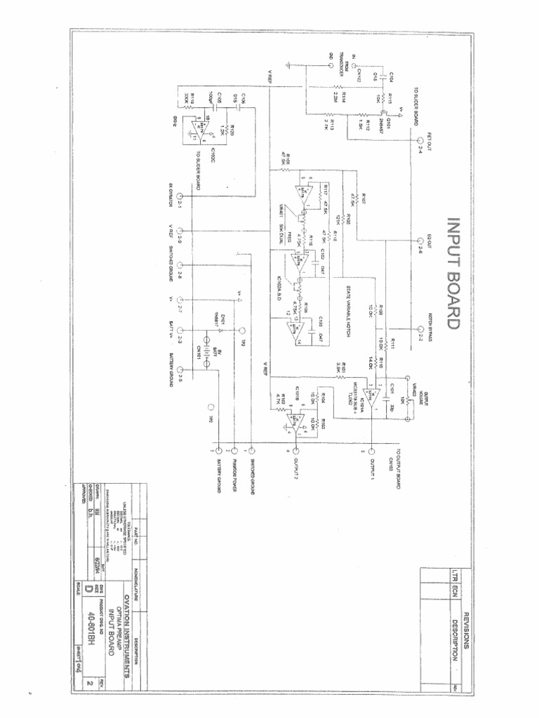 Ovation Optima Pre-Amps Schematic | PDF