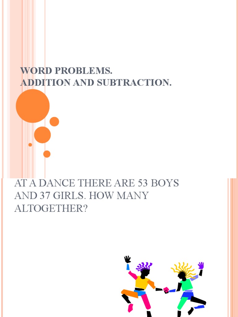 Add Subtract Word Problems | PDF
