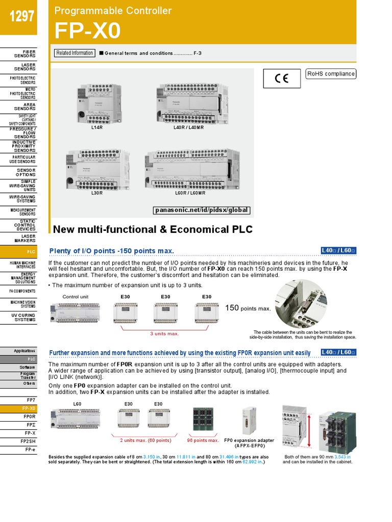 fp-x0 e Cata | PDF | Programmable Logic Controller | Sensor