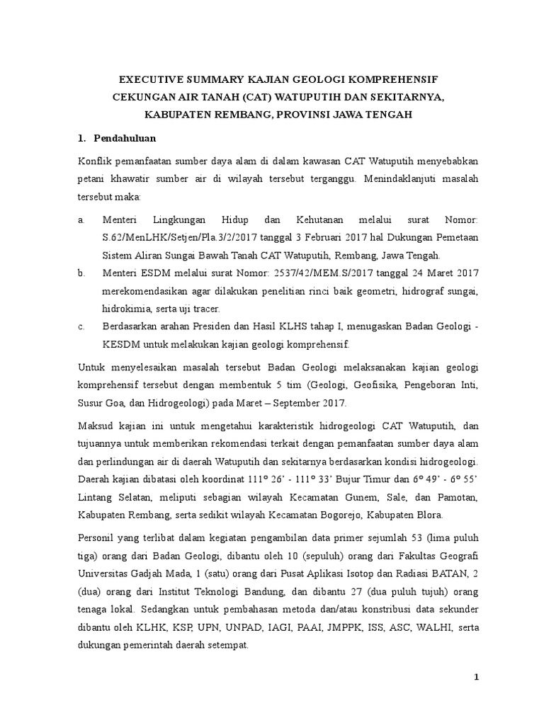 Eksekutif Summary - Print | PDF