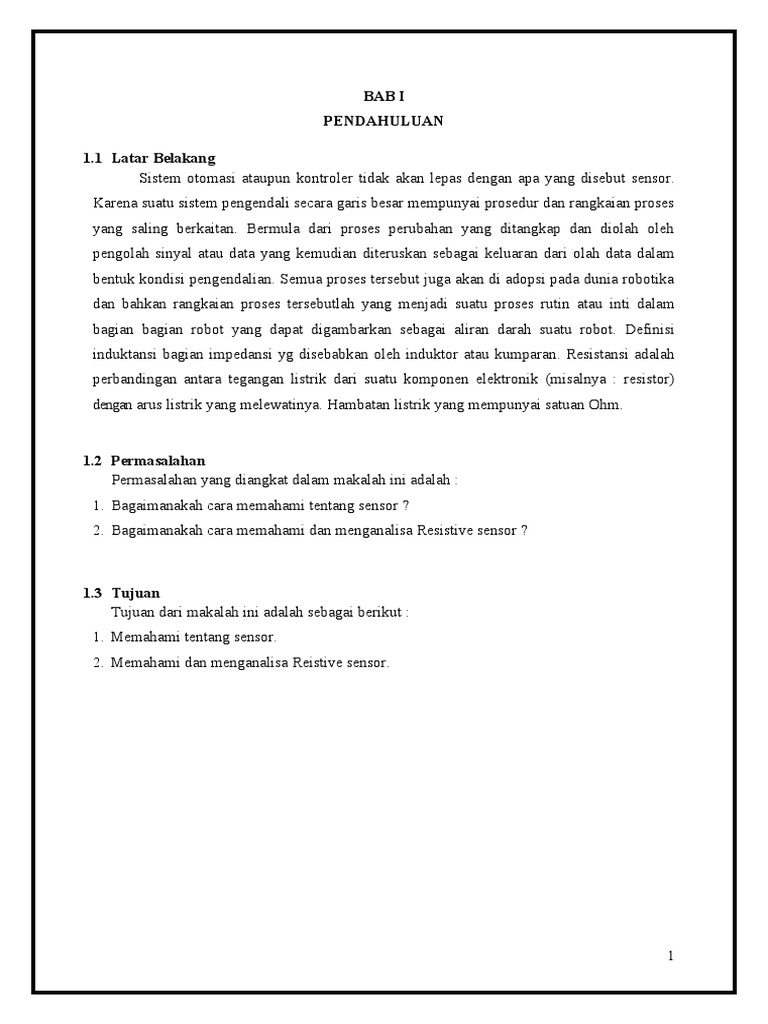 Resistive Sensor | PDF | Metode & Bahan Ajar | Teknologi & Rekayasa