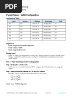 3.2.8 Packet Tracer - Investigate A VLAN Implementation | PDF | Network Switch | Telecommunications