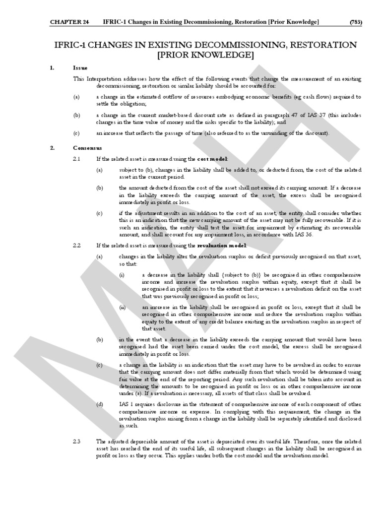 24 IFRIC-1 FInal | PDF | Historical Cost | Book Value