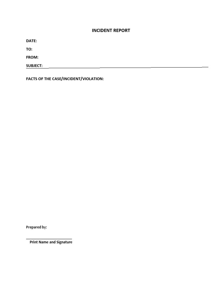 Incident Report Temp | PDF
