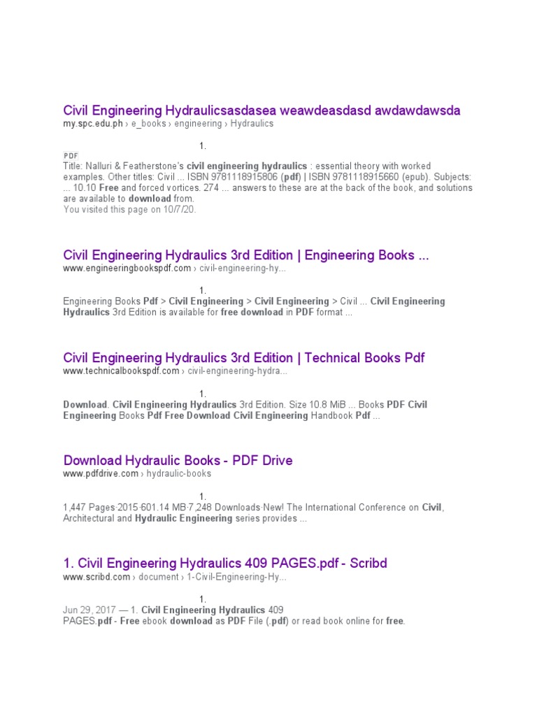 Civil Engineering Hydraulics PDF Guide | PDF | Art