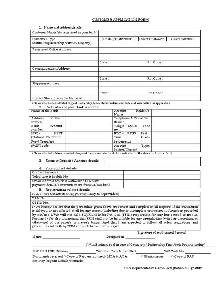 Declaration Form PDF | PDF | Banking | Money