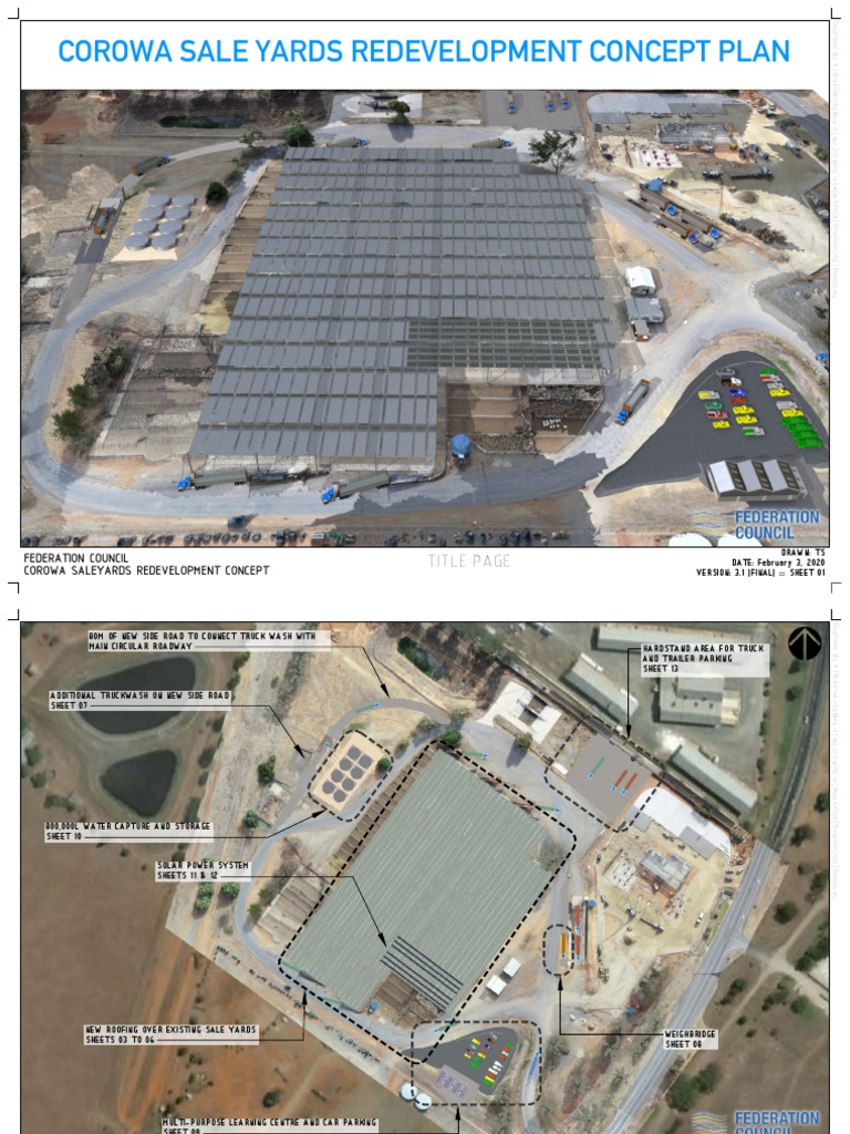 Corowa Saleyards Concept Plan | PDF | Concrete | Economic Sectors