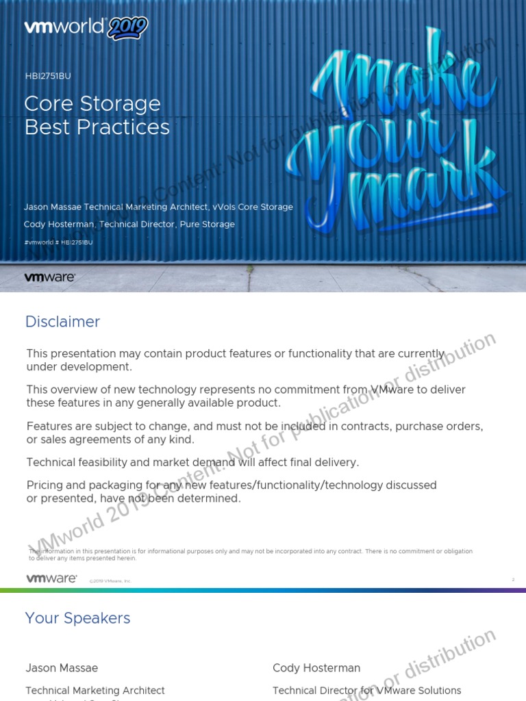 VMware-HBI2751BU-Core Storage Best Practices | PDF | Network Interface ...