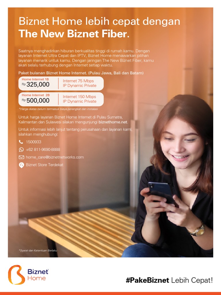 Biznet Home E-Flyer 2020 Q1 Jawa Bali Batam | PDF