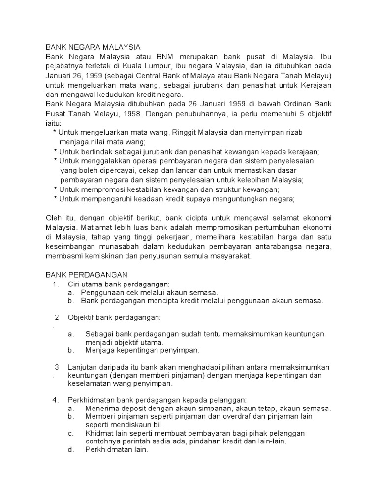 Bank Negara Malaysia | PDF