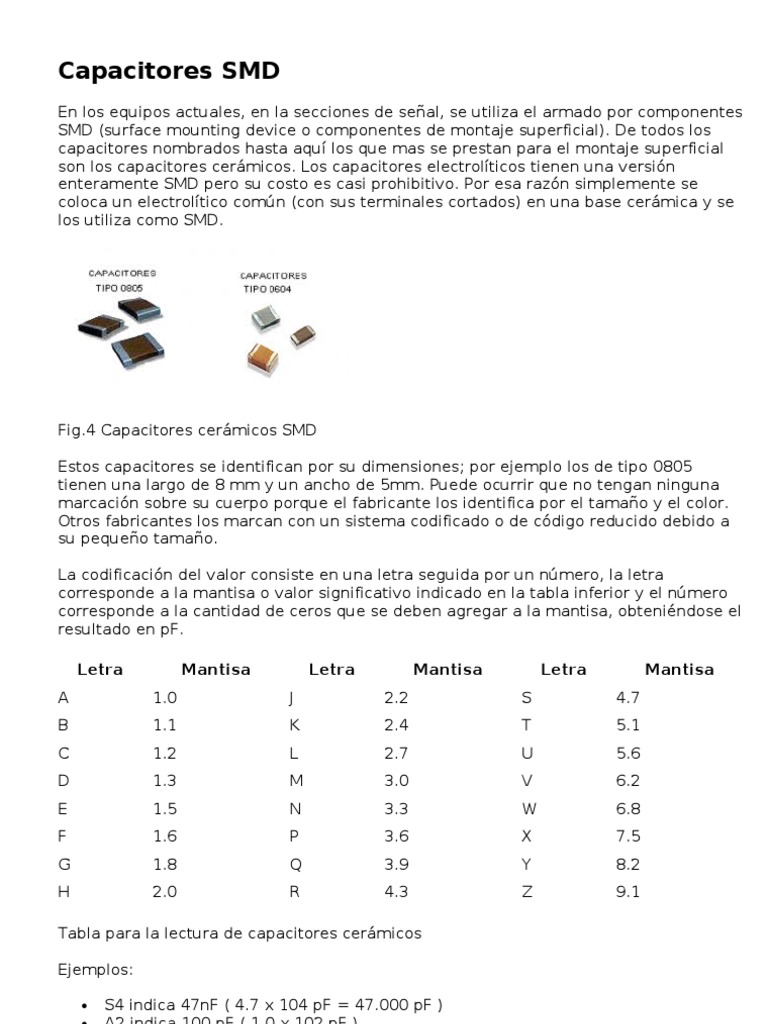 Lectura Capacitores SMD | PDF