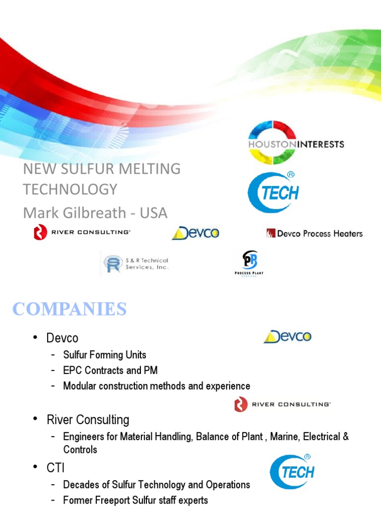 New Sulfur Melting Technology Mark Gilbreath - USA | PDF | Heat ...