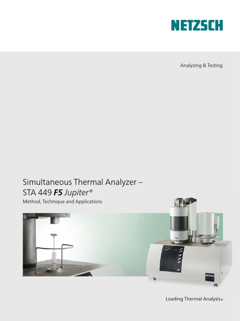 1215 STA - 449 - F5 - Jupiter - Brochure PDF | PDF | Differential Scanning Calorimetry | Palladium