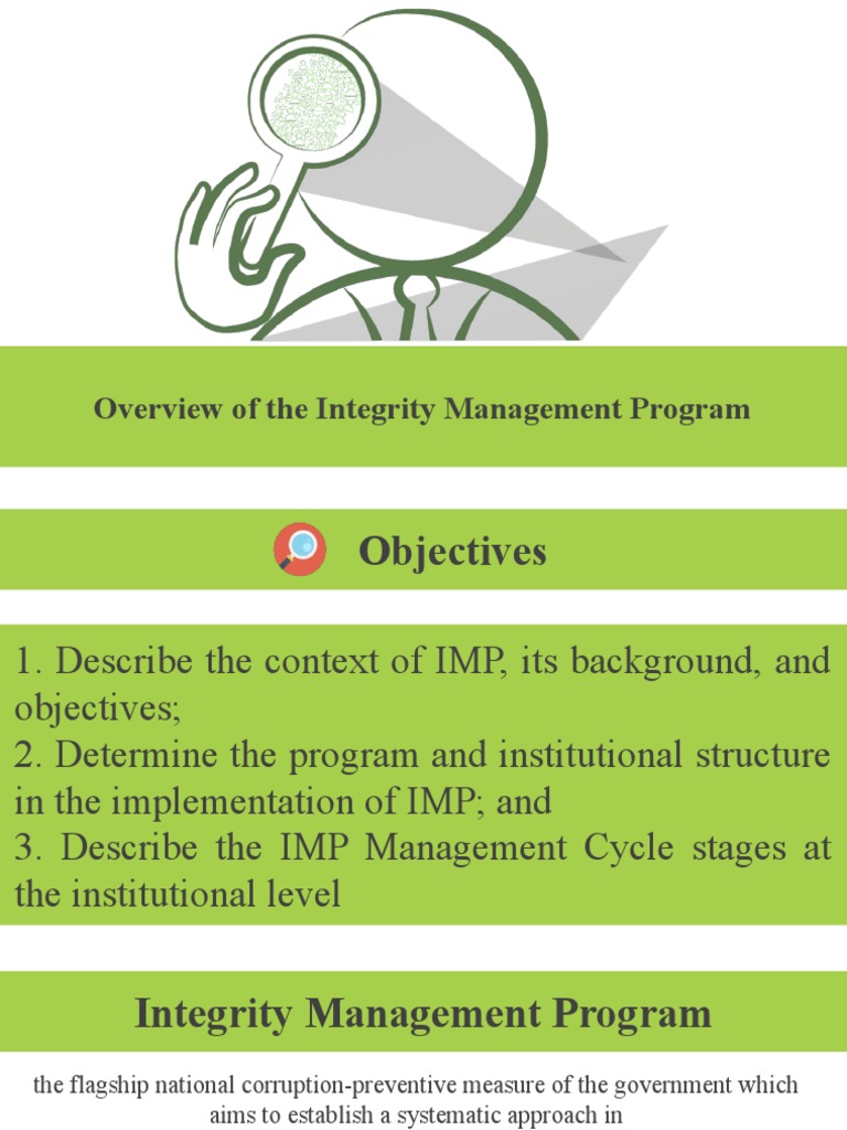 Overview of The Integrity Management Program | Download Free PDF ...
