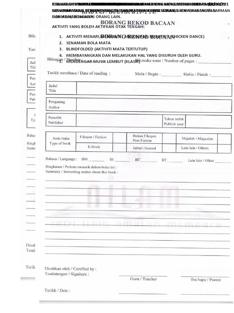 Contoh Ringkasan Nilam | PDF