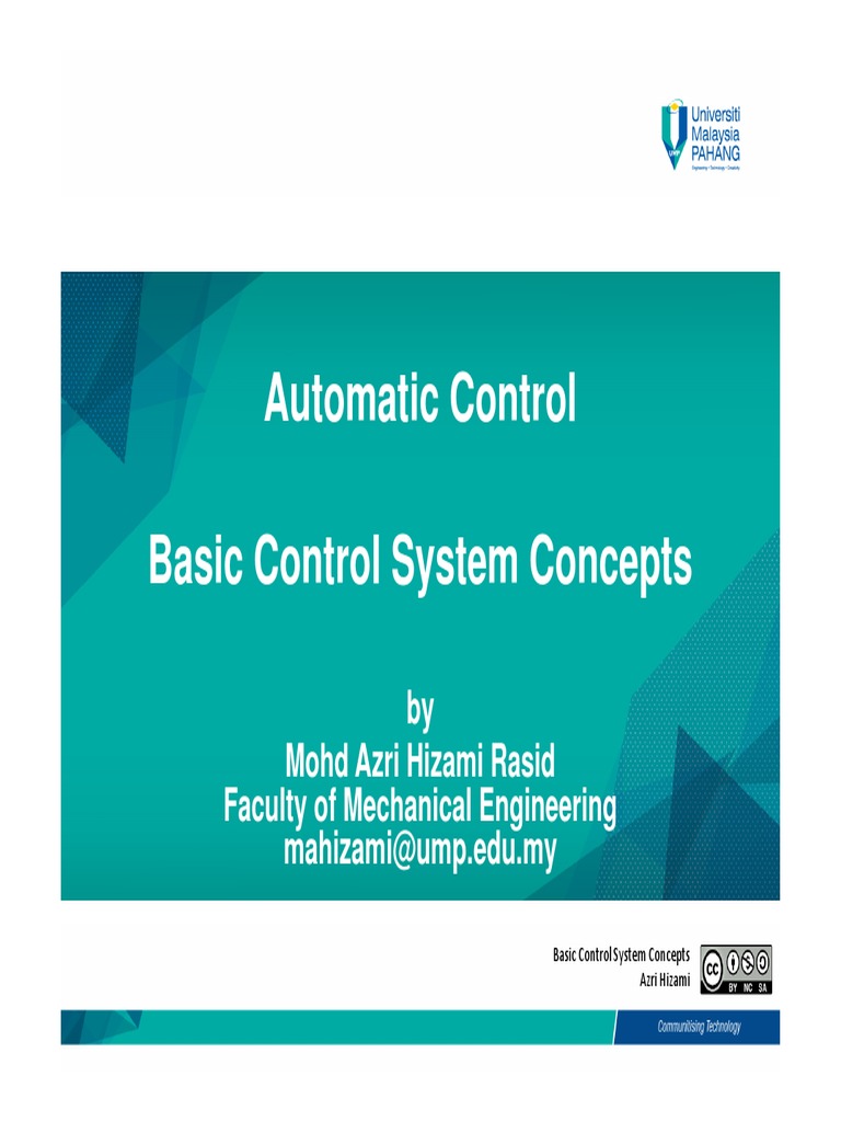 Basic Control System Concepts | PDF | Control Theory | System
